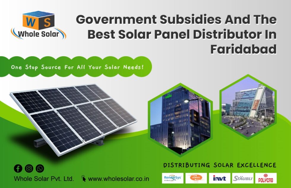 Government Subsidies And The Best Solar Panel Distributor In Faridabad - Whole Solar